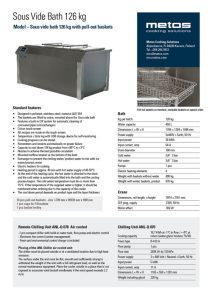 Specification sheets and brochures | Metos Cooking Solutions